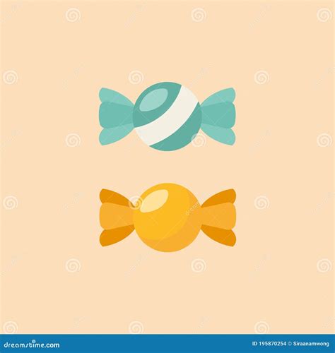 Candy Flat Icon Stock Vector Illustration Of Isolated 195870254