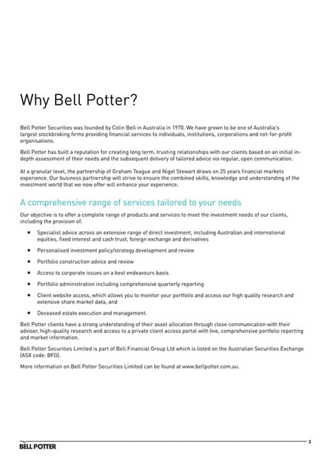 Bell Potter Gt Ns Capability Statement Pdf