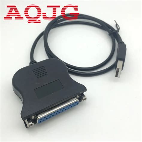 Black Bi Directional Parallel Interface Communication USB To Pin DB Parallel Printer Cable