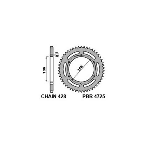 PBR 4725 CORONA Ergal Nero Z 58 P 428 Fantic Motor 125 Caballero