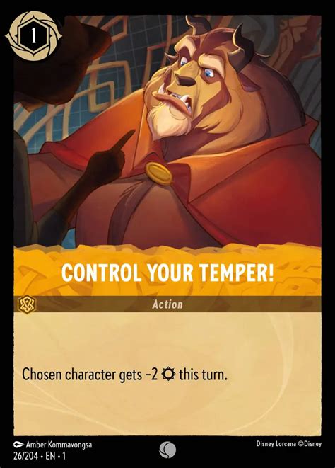 Control Your Temper Lorcana Cards K
