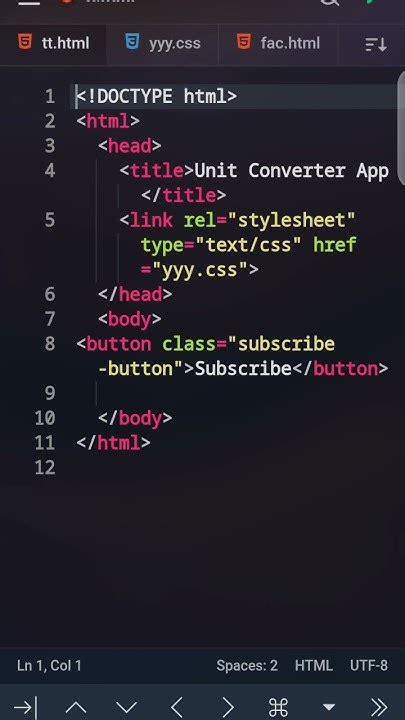Make Subscribe Button In Html Css Viral Shorts Youtubeshorts Html