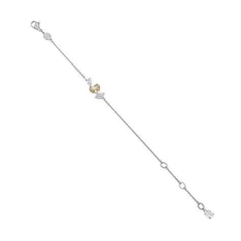 Pulseira Swarovski Mesmera Cristais Âmbar E Branco Brechó De Luxo