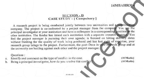 E Paatashala Vtu Mba Third Semester Question Paper Negotiation Conflict Management