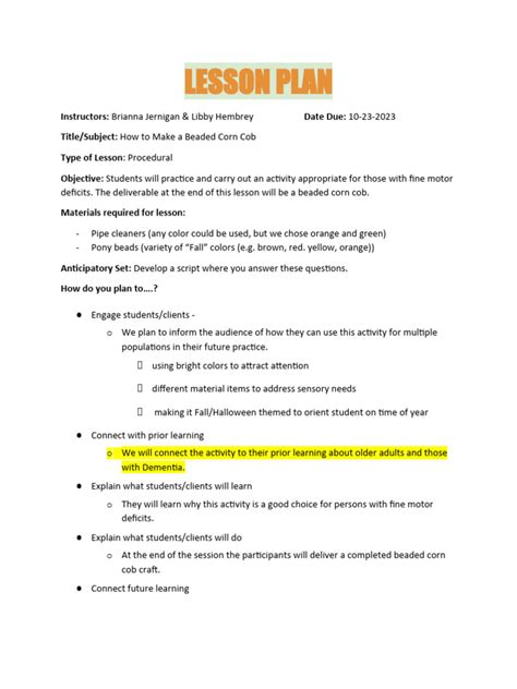 Unit One Lesson Plan Pdf Lesson Plan Human Communication