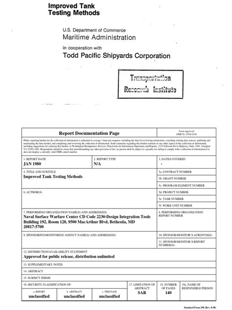Tank Testing Methods Pdf Leak Ships