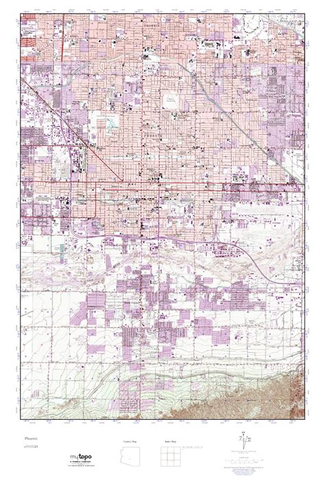 Mytopo Phoenix Arizona Usgs Quad Topo Map