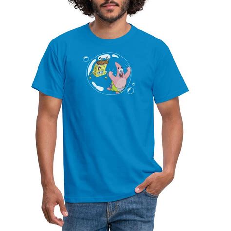 Spreadshirt T Shirt Spongebob Schwammkopf Mit Patrick In Einer Blase