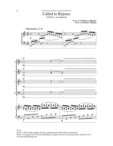 Charles A Silvestri And David C Dickau Called To Rejoice Sheet Music
