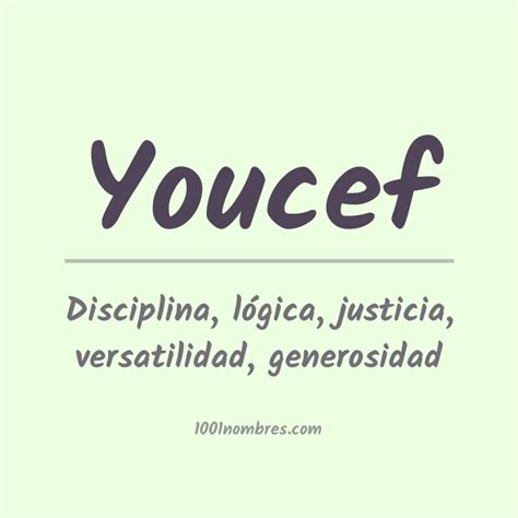 Significado Del Nombre Youcef