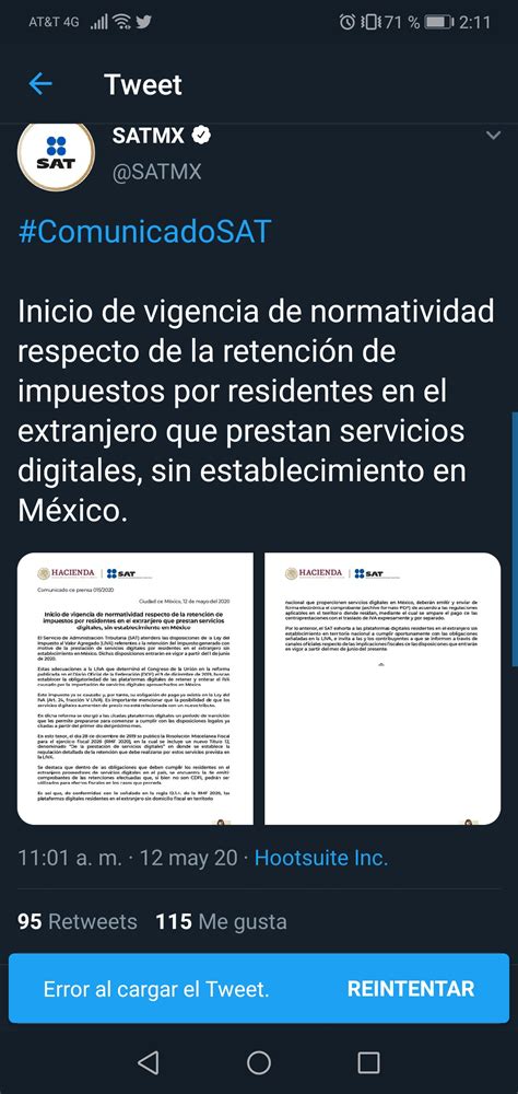 SAT saca comunicado sobre impuestos de servicios digitales y después lo borra Noticias de