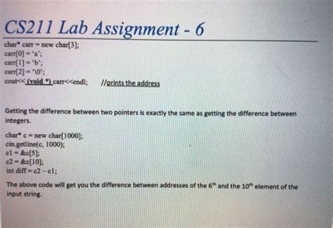 Solved Cs211 Lab Assignment 6 Write A C Program That