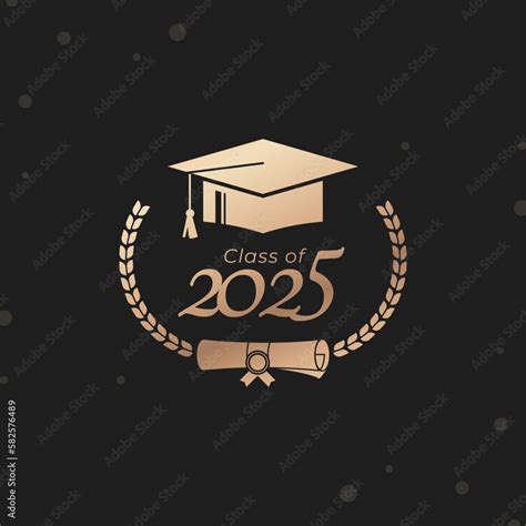 Vektorová grafika Class of Year Graduation of Decorate Congratulation with Laurel Wreath