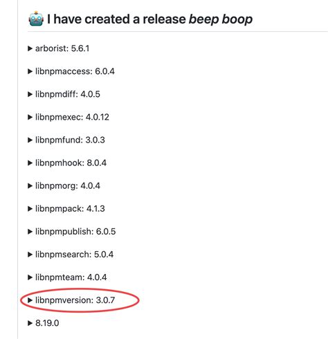 BUG Error Couldn T Find Any Versions For Libnpmversion That Matches