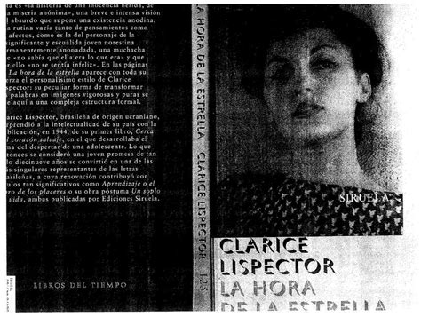 La Hora De La Estrella Libro Clarice Lispector Alianza Literaria Udocz