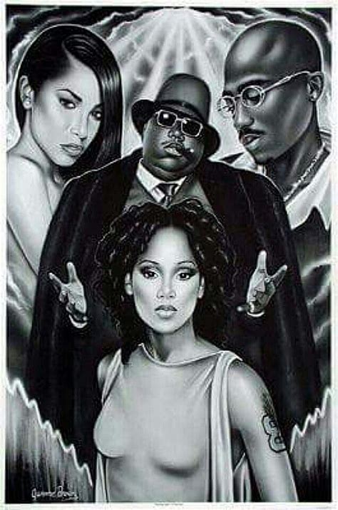 Aaliyah Biggie 2pac And Lisa Lopez Black Love Art Black Girl Art