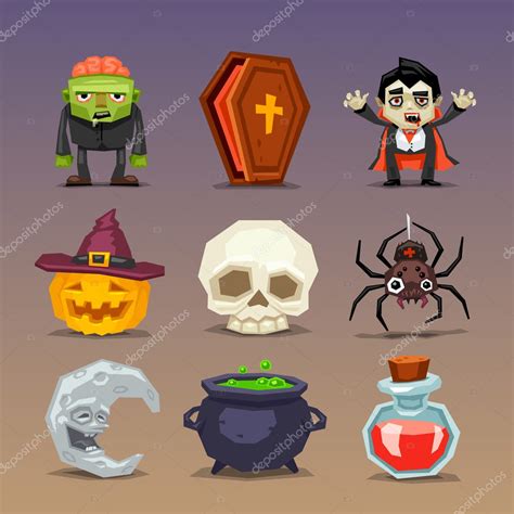 Halloween Monster Set Of Icons Stock Vector Image By ©kolopach 128051570