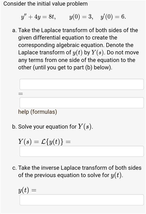 SOLVED Consider The Initial Value Problem 4y 8t Y 0 3 Y 0 6 A Take