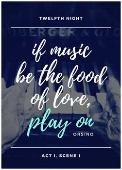 Shakespeare Quote Poster Twelfth Night By Limelight Education Tpt