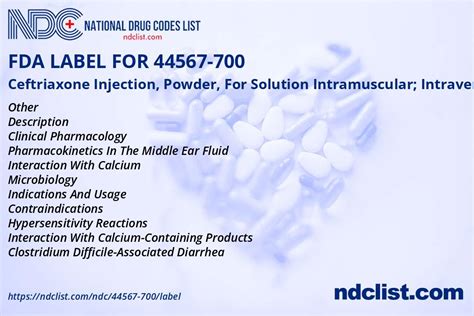 Fda Label For Ceftriaxone Injection Powder For Solution Intramuscular Intravenous