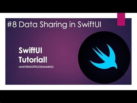 How To Pass And Share Data Between Views In Swiftui Straight To The Point Youtube