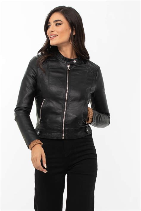 Jacket ΔΕΡΜΑΤΙΝΗ ΜΑΥΡΟ