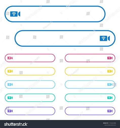 Wireless Camera Icons Rounded Color Menu Stock Vector Royalty Free 1153263286 Shutterstock