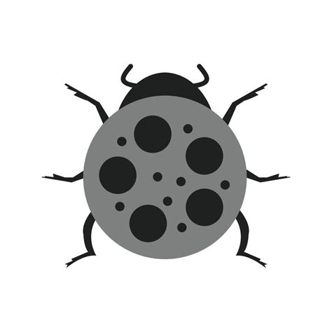 Bug Flat Greyscale Icon 15687804 Vector Art At Vecteezy