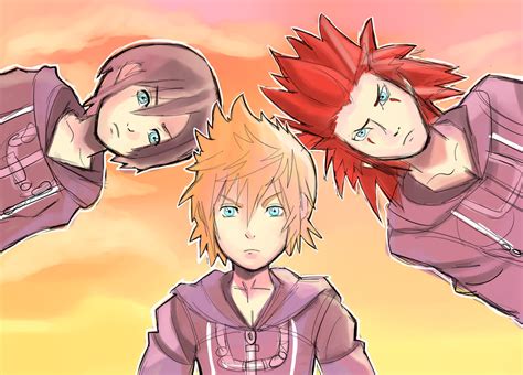 Roxas Axel And Xion Kingdom Hearts 3582 Days By Alsanya On Deviantart