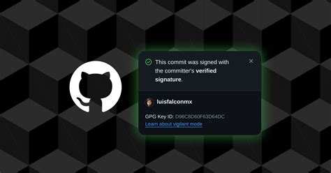 How To Setup Verified Commits On Github Luisfalconmxdev