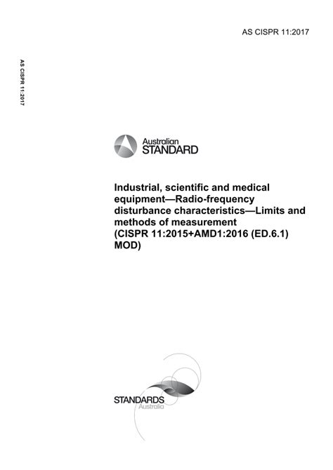 As Cispr 11 Pdf Pdf Professional And Reliable Standards