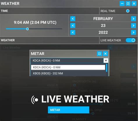 Weather Metar Screen No Metar Available At Destination World
