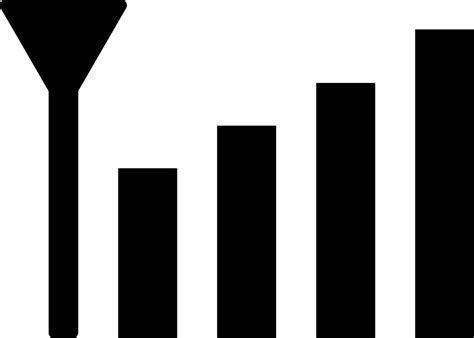 Black And White Illustration Of Filtering Graph Icon 25013449 Vector