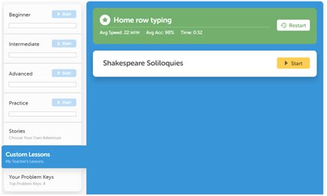 New To Custom Lesson Creation Tool For Teachers Typing Blog