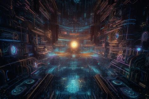 Premium Photo Futuristic Integrated Microchip Circuit Board Texture