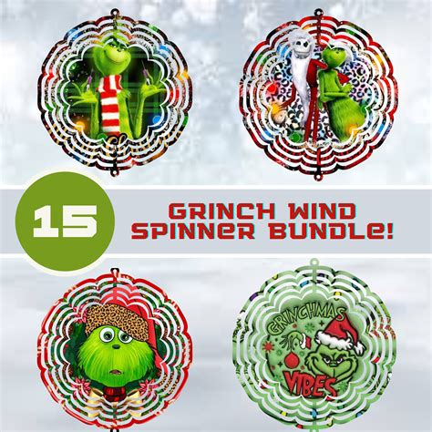 Grinch Sublimation Png 15 Grinch Wind Spinner Bundle Grinch