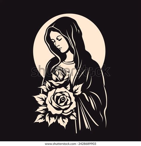 Our Lady Virgin Mary Mother Jesus Stock Vector Royalty Free