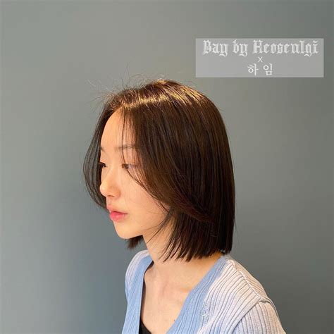 홍대미용실 단발맛집하임쌤 단발 브릿지 옴브레발레아쥬 On Instagram “💈하임단발💈 안녕하세요 베이바이허슬기하임이에요🤍 하임 시그니처 단발🤍