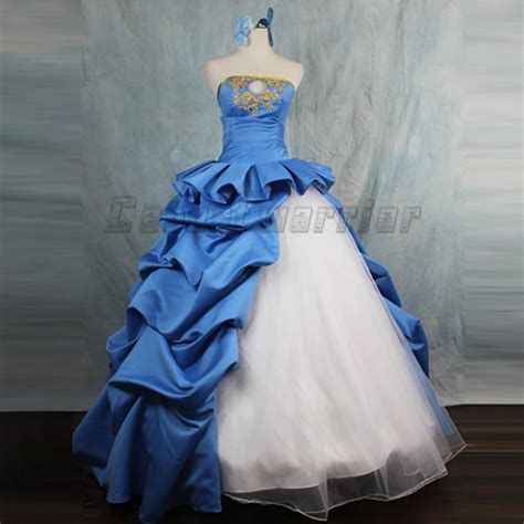Fate Stay Nightfate Zero 10th Anniversary Saber Cosplay Fancy Blue
