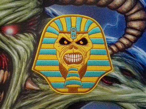 Iron Maiden Pharaoh Eddie” Embroidered Patch Metal Hammer Edition