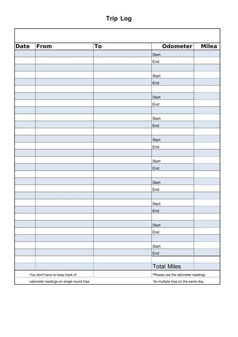 Free Printable Travel Log Templates Pdf Excel Word