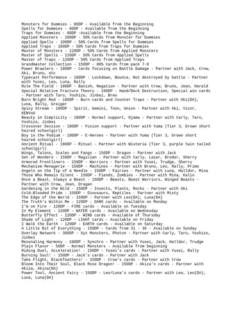 Yu Gi Oh Tag Force 6 Packs Pdf