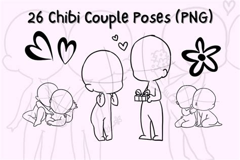 Chibi Anime Sketch Couple