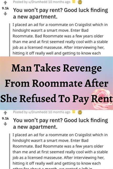 Man Takes Revenge From Roommate After She Refused To Pay Rent Artofit