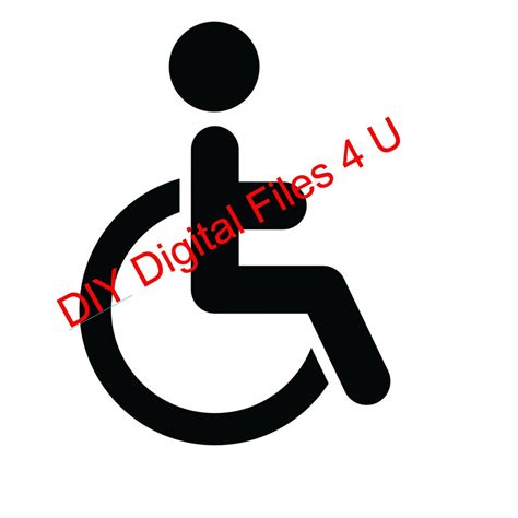 Wheelchair Handicapped Svg Digital File Cricut Silhouette Cnc Router