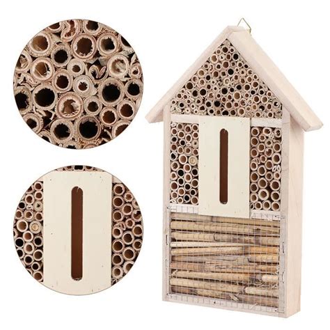 Vvikizy Maison Des Insectes En Bois Insecte Abeille Maison Abri Jardin
