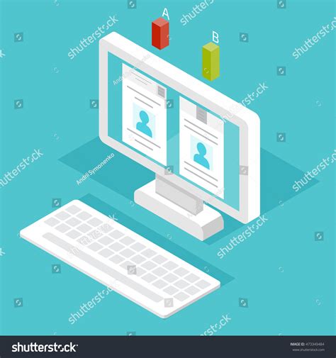Ab Comparison Split Testing Concept Stock Vector Royalty Free