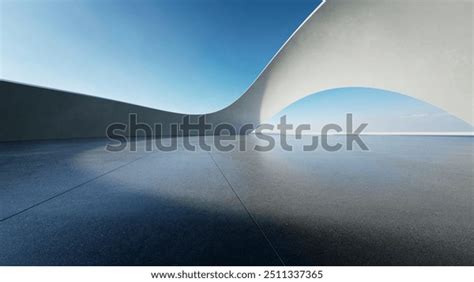3d Render Abstract Curve Structure Futuristic Stock Illustration