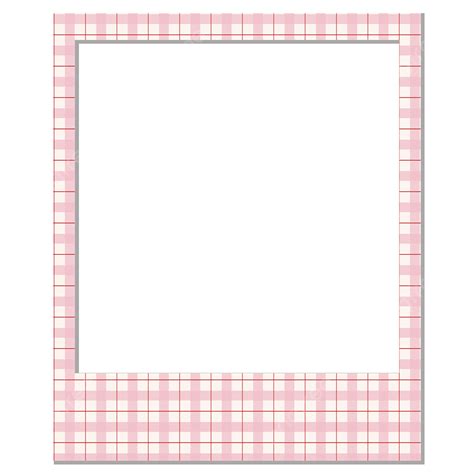 Free Download Polariod Pink Check Frame Vector For Art Graphic And