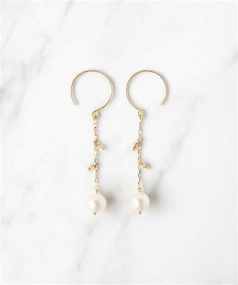 【web限定】seeds Pearl Pierced Earrings K10イエローゴールド 淡水パールピアス （ピアス・イヤリング